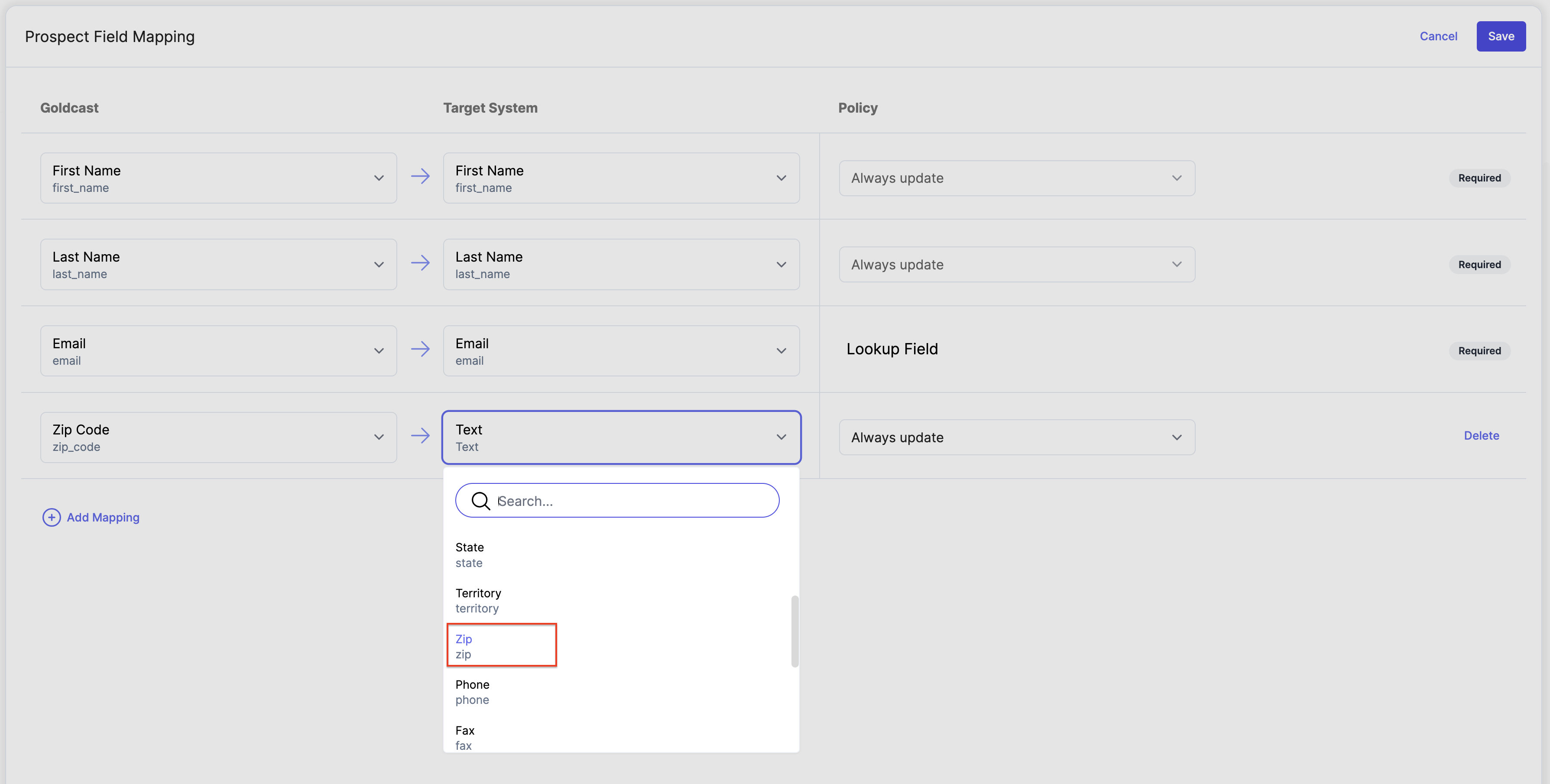Prospect Field Mapping in Pardot – Goldcast