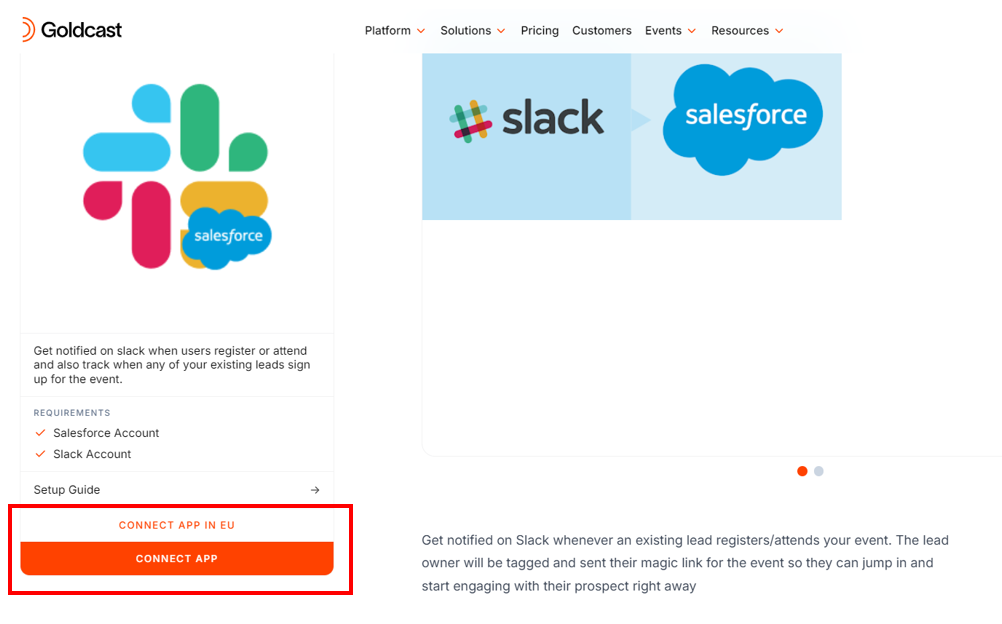 Configuring Slack + Salesforce Integration – Goldcast
