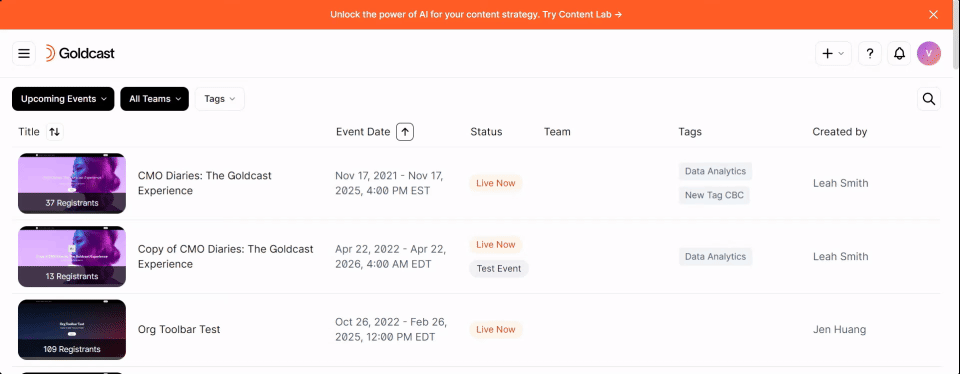 Guide: Create & Customize Your First Single-Session Event – Goldcast